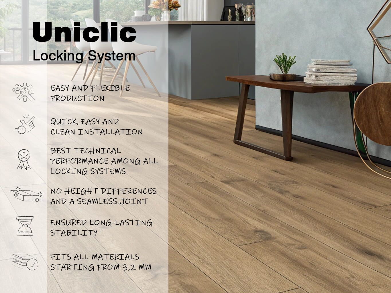 What makes Unilin Click's patented locking system a preferred choice for some brands when ...